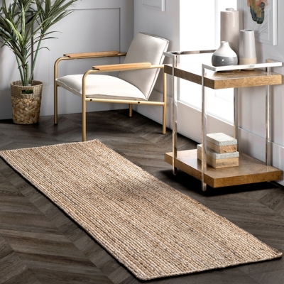 Click here for Hand Woven Rigo Jute 2 6 x 8 Runner Rug  Natural prices