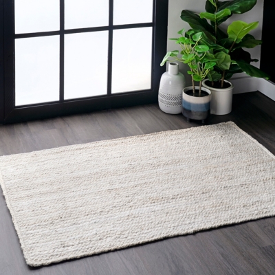 Click here for Hand Woven Rigo Jute 2 3 x 4 Accent Rug  Off White prices