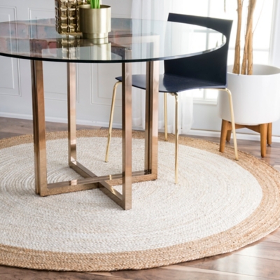 Click here for Hand Woven Eleonora 4 Round Rug  White prices