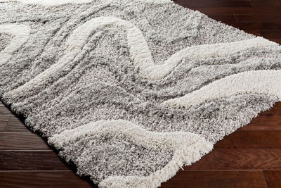 Click here for Livabliss Alta Shag 2 x 3 Accent Rug  Black/Gray prices