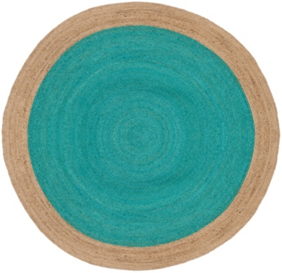 Click here for Safavieh Natural Fiber 8 x 8 Round Area Rug  Teal/... prices