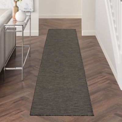 Click here for Nourison Positano 22 X 12 Charcoal Brushstroke Ind... prices