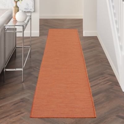 Click here for Nourison Positano 22 X 12 Terracotta Brushstroke I... prices