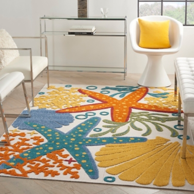Click here for Nourison Aloha 53 x 75 Multicolor Coastal Indoor/O... prices