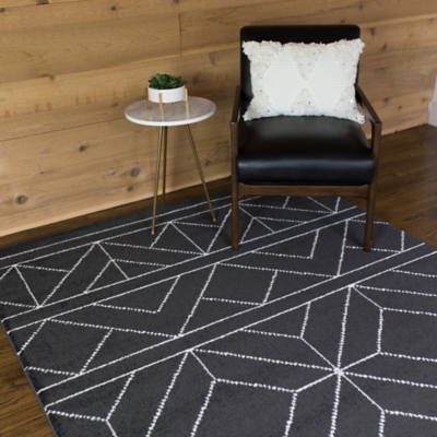 Click here for Balta Ava Modern Geometric 6 7 x 9 Area Rug  Black prices