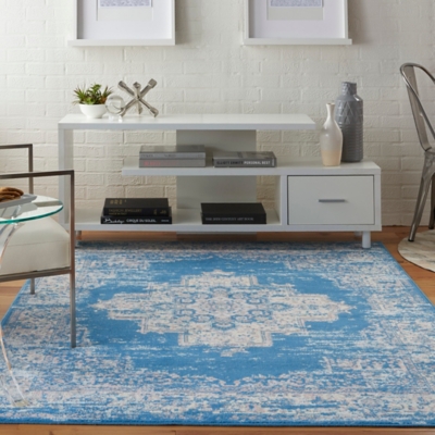 Click here for Nourison Nourison Grafix 53 x 73 Blue Vintage Indo... prices