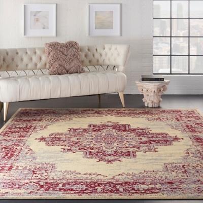 Click here for Nourison Grafix 710 x 910 Cream/Red Vintage Indoor... prices