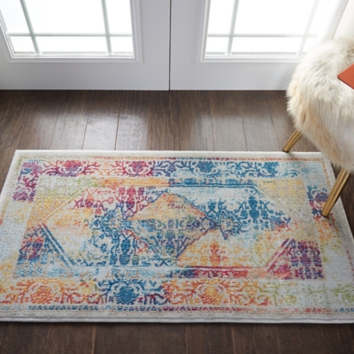 Click here for Nourison Home Ankara Global 2 x 4 Ivory/Multicolor... prices