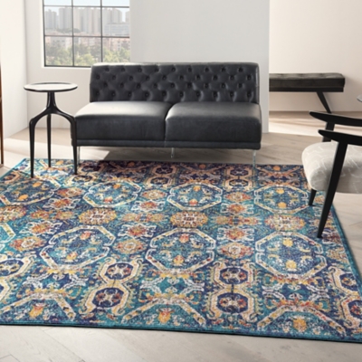 Click here for Nourison Allur 710 x 910 Blue Multicolor Bohemian... prices