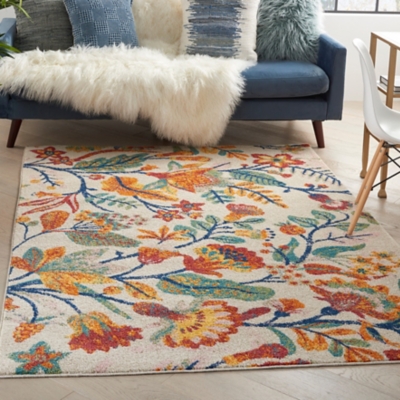 Click here for Nourison Allur 53 x 73 Ivory Multicolor Bohemian I... prices