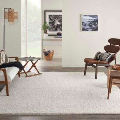 Click here for Nourison Shangri-La 8 x 10 Ivory Shag Indoor Rug prices