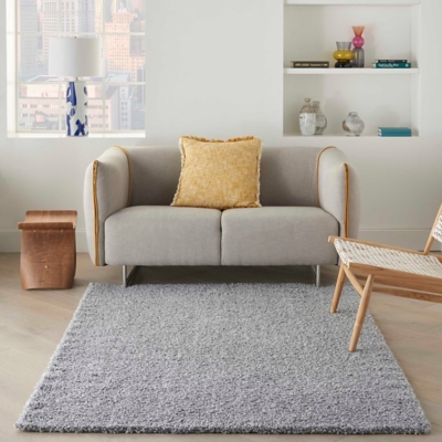 Click here for Nourison Shangri-La 5 x 7 Lt Grey Shag Indoor Rug... prices