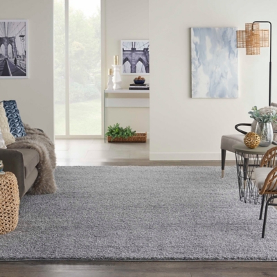 Click here for Nourison Shangri-La 8 x 10 Lt Grey Shag Indoor Rug... prices
