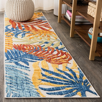 Click here for Jonathan Y Tropics Palm Leaves 2 x 8 Indoor/Outdoo... prices