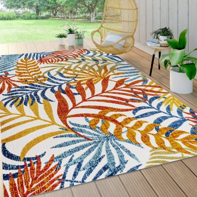 Click here for Jonathan Y Tropics Palm Leaves 4 x 6 Indoor/Outdoo... prices