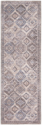 Nourison Machine Washable Series 2' x 6' Ivory/Latte Vintage Indoor Rug ...