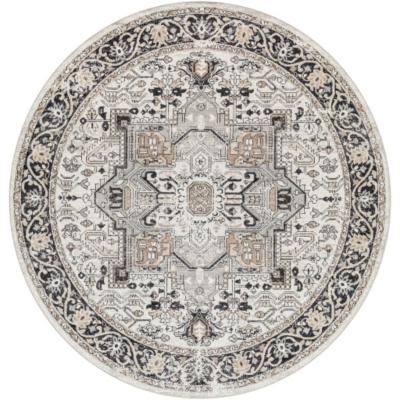 Livabliss Lavadora Vintage Medallion Machine Washable Area Rug, 6'7 ...