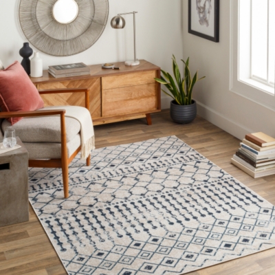 Click here for Livabliss Lavadora Washable Global Rug  Navy/Gray prices