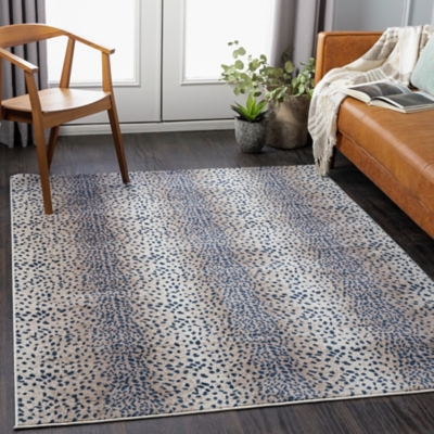 Click here for Livabliss Roma Eclectic Area Rug  Navy/Camel prices
