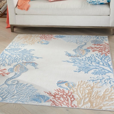 Click here for Nourison Home Seahorse Seaside 53 x 73 Area Rug  I... prices