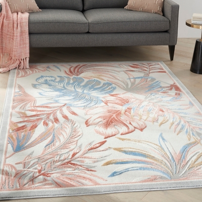 Click here for Nourison Home Palm Seaside 53 x 73 Indoor Area Rug... prices
