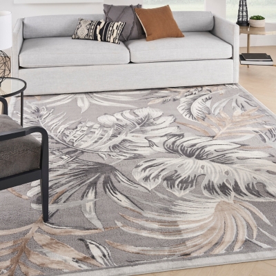 Click here for Nourison Home Palm Seaside 710 x 910 Area Rug  Gra... prices