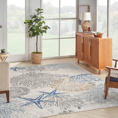 Click here for Nourison Home Reef Seaside 710 x 910 Area Rug  Ivo... prices