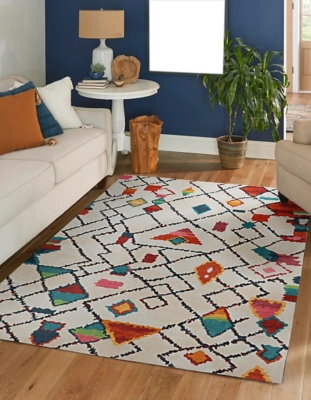 Click here for Linon Motif Printed Faux Rabbit Roboto 5 X 7 Area... prices