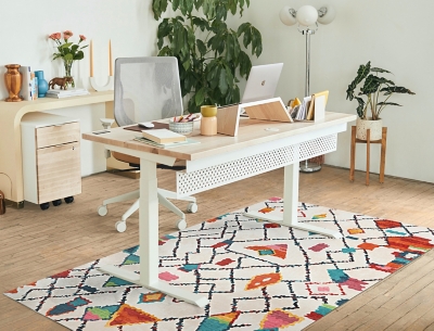 Click here for Linon Motif Printed Faux Rabbit Roboto 3 X 5 Area... prices