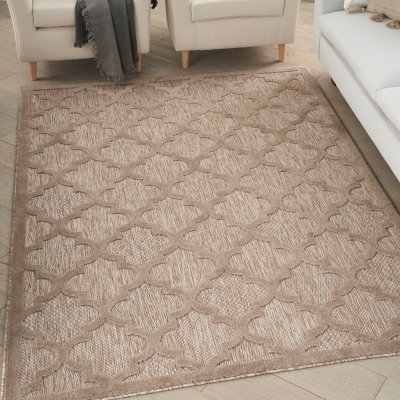 Click here for Nourison Easy Care 5 x 7 Natural Beige Modern Indo... prices