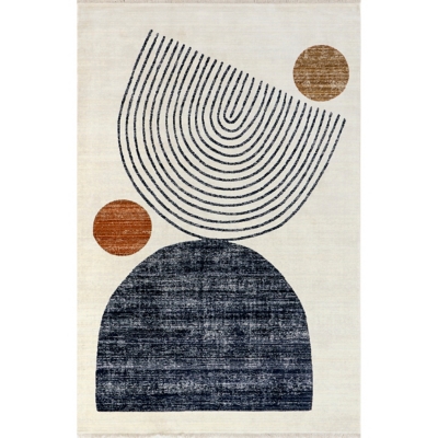 Click here for nuLOOM Bevin Abstract Sky Fringe Area Rug  Beige prices