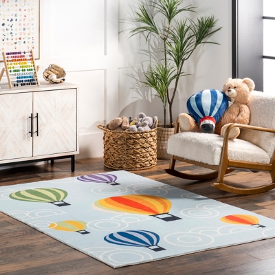 nuLOOM Annelie Balloon Machine Washable Kids Area Rug | Ashley