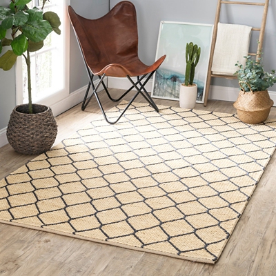 Click here for Home Conservatory Tiles Handwoven Jute Area Rug  B... prices