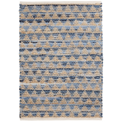 Home Conservatory Geometric Rag Handwoven Jute Area Rug | Ashley