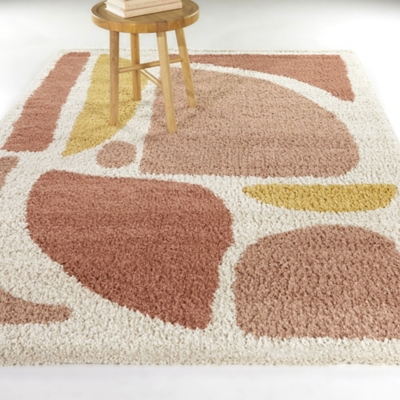 Click here for Balta Cesare Abstract Shag 5 3 x 7 Area Rug  Pink prices