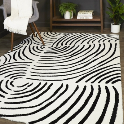 Click here for Balta Teresa Modern Abstract 5 3 x 7 Area Rug  Whi... prices