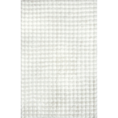 nuLOOM Jeni Solid Faux Rabbit Machine Washable Area Rug | Ashley
