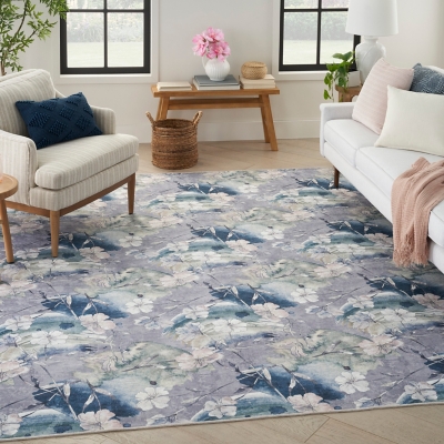 Click here for Nourison Home Elegant Washables Rug  Gray/Blue prices