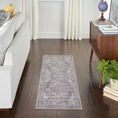 Click here for Nicole Curtis Elegant Washables Rug  Gray prices