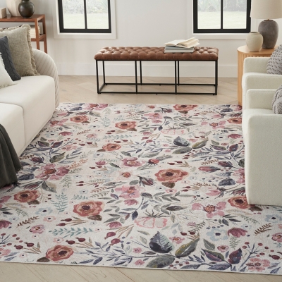 Click here for Nourison Home Machine Washable Series Rug  Ivory/P... prices