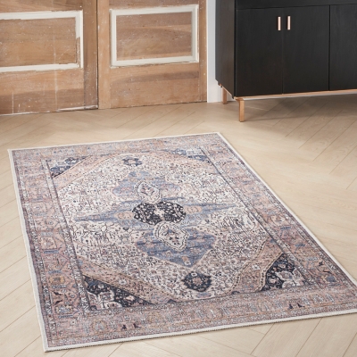 Click here for Nourison Home Elegant Washables Rug  Ivory/Blue prices