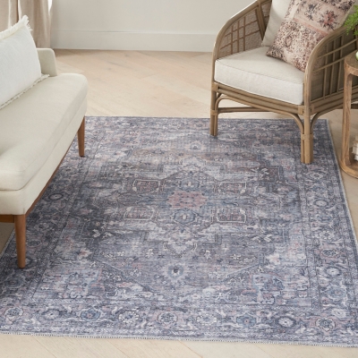 Click here for Nicole Curtis Elegant Washables Rug  Gray prices