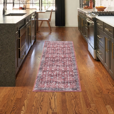 Click here for Nourison Home Elegant Washables Rug  Brick/Ivory prices