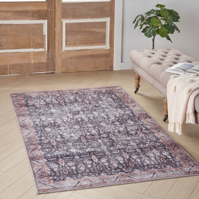 Click here for Nourison Home Elegant Washables Rug  Navy/Ivory prices