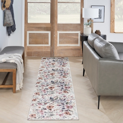 Click here for Nourison Home Machine Washable Series Rug  Ivory/P... prices