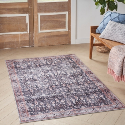 Click here for Nourison Home Elegant Washables Rug  Navy/Ivory prices