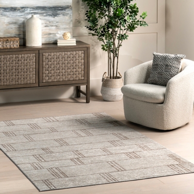 Click here for nuLOOM Yadira Geometric Machine Washable Area Rug... prices