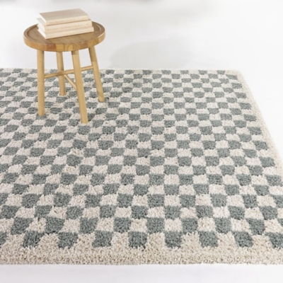 Click here for Balta Covey Checkered Shag 4 4 x 6 Area Rug  Sage prices