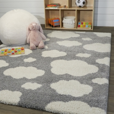 Click here for Balta Clouds Kids Shag 5 3 x 7 Area Rug  Gray prices