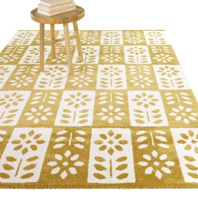 Click here for Balta Karol Modern Floral 5 3 x 7 Area Rug  Gold prices